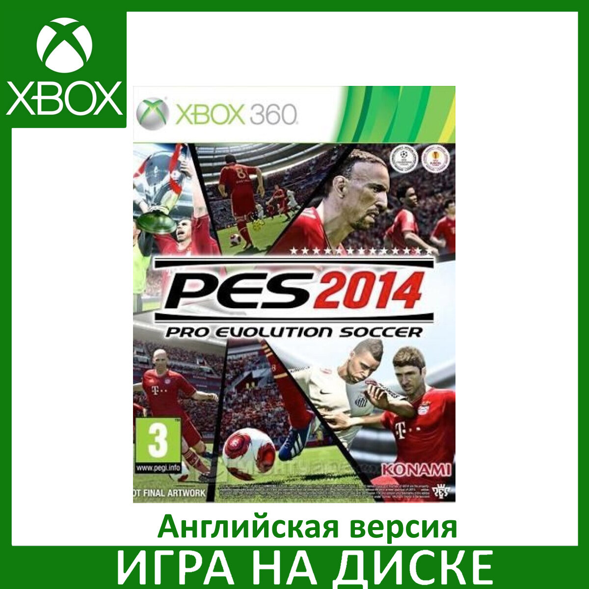 Игра Pro Evolution Soccer 2014 (PES 14) Xbox 360 Английский язык Диск