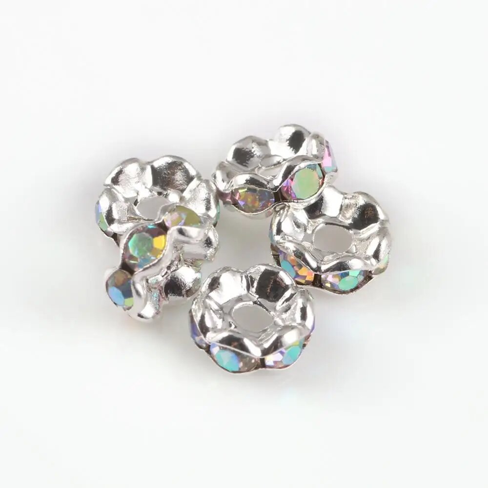 Бусины-шармы TTUIJI хрустальные 4/6/8/10 мм, 50 шт. 6mm, ab color