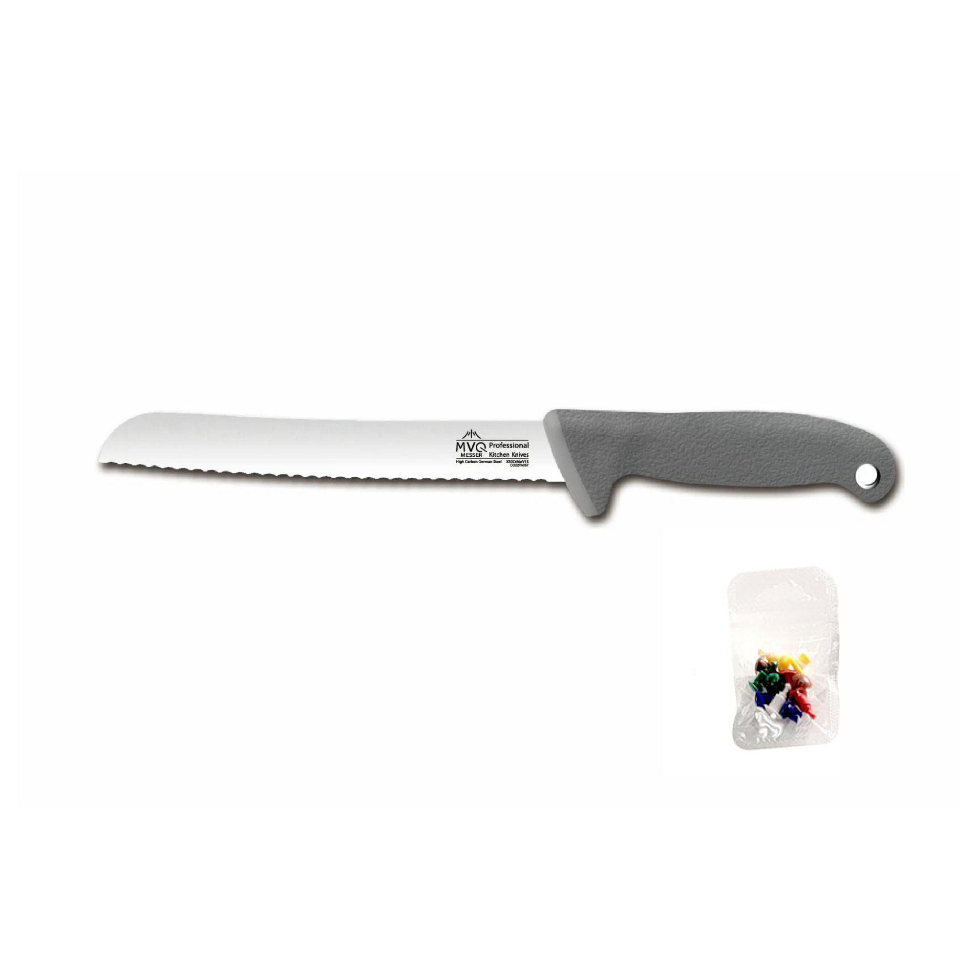 Нож кухонный для хлеба PROFI COLOR MVQ MESSER 25 СМ, 395x250x30 мм