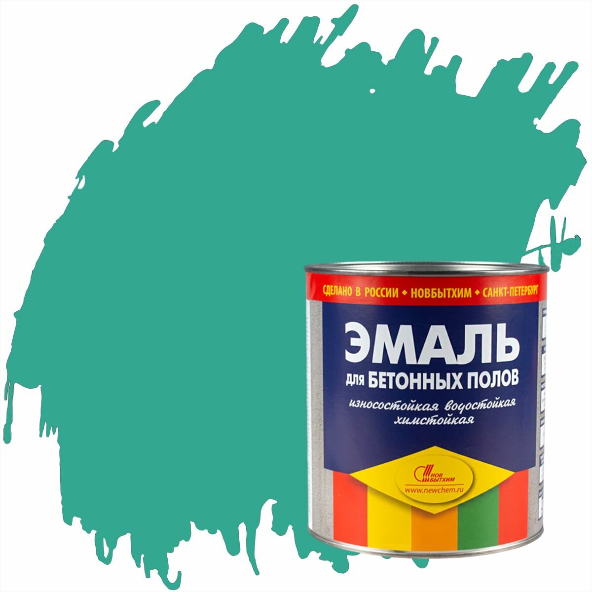 Эмаль для бетонных полов Новбытхим (1л) зеленый