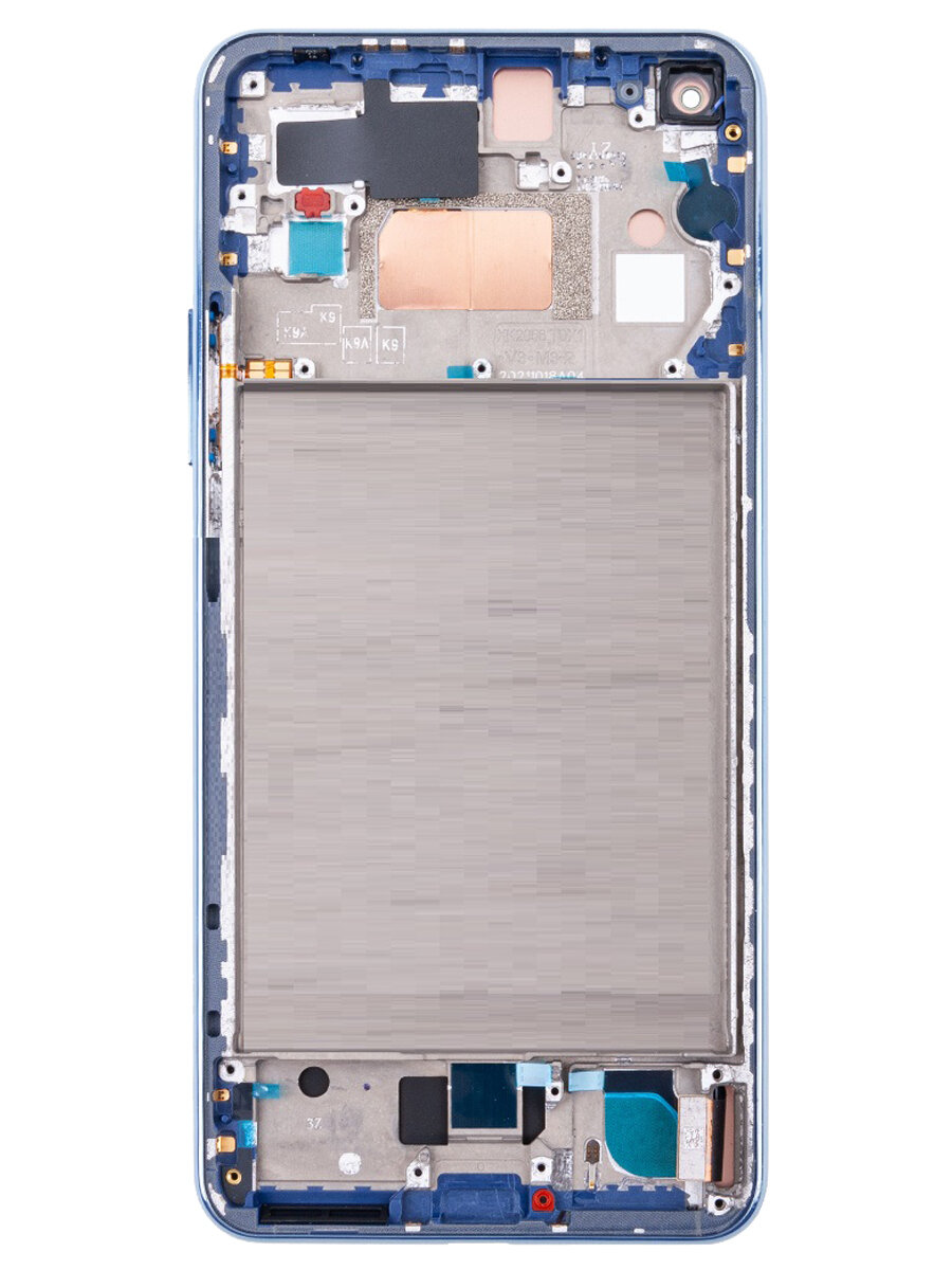 Дисплей для Xiaomi Mi 11 Lite 5G модуль с рамкой и тачскрином (синий) (HQ)