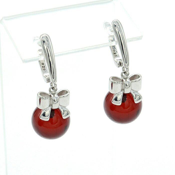 Серьги, янтарь