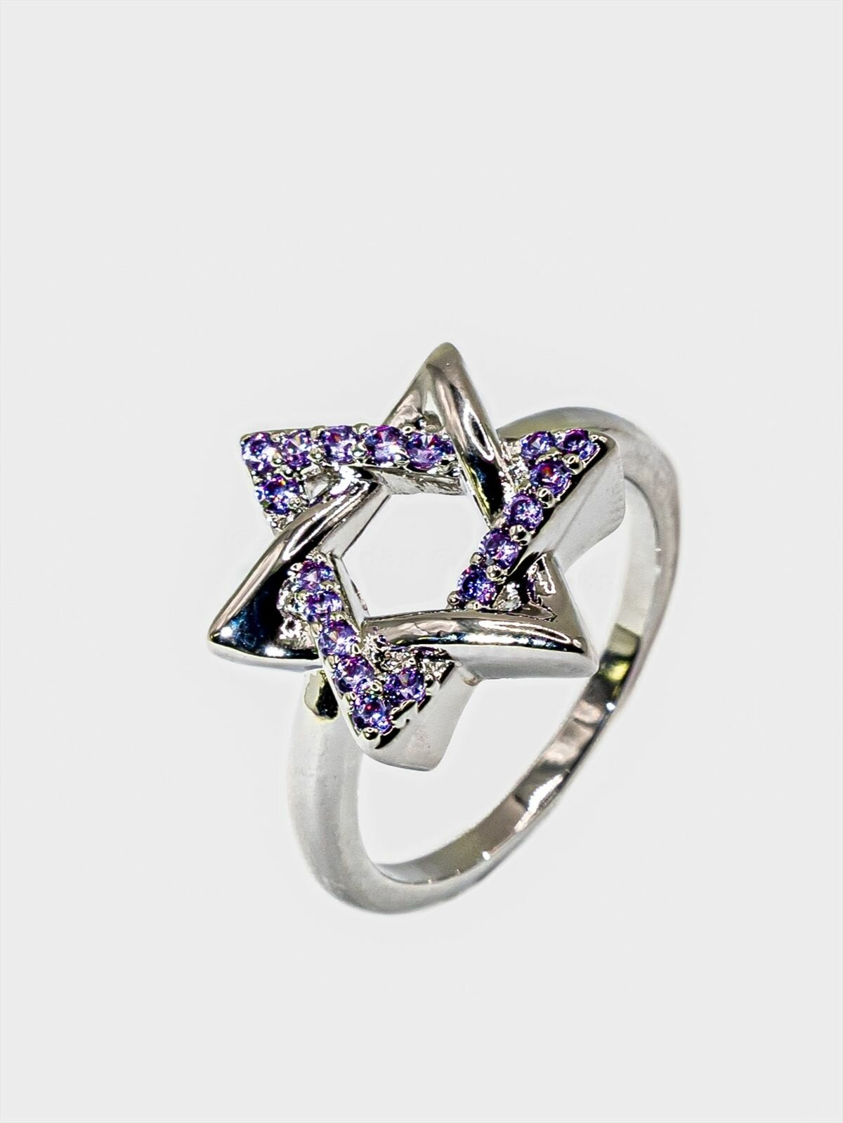 Кольцо, аметист синтетический