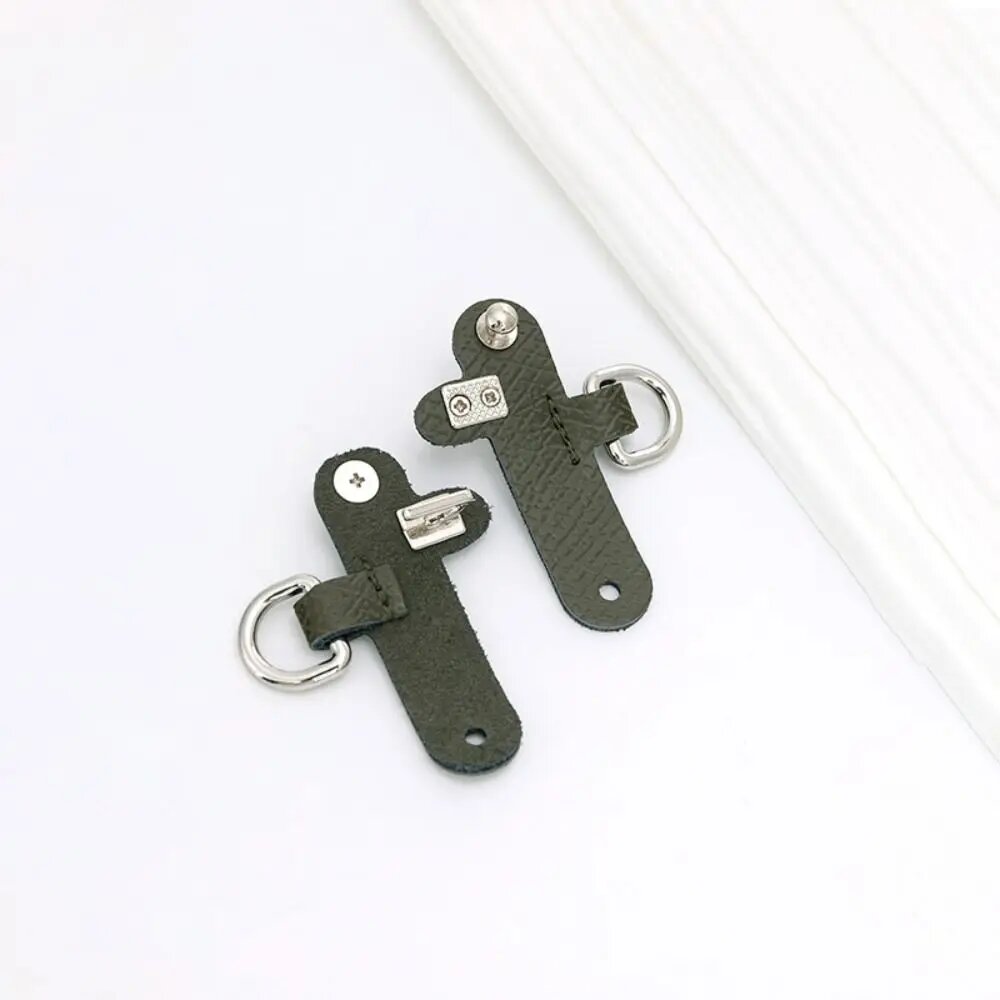 Пряжка для сумки из кожи, Green Silver Buckle