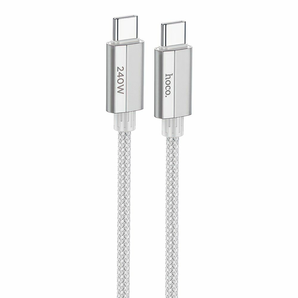 USB-C кабель HOCO U134 Primero Type-C, 5А, 240W, 1.8м, нейлон (серый)