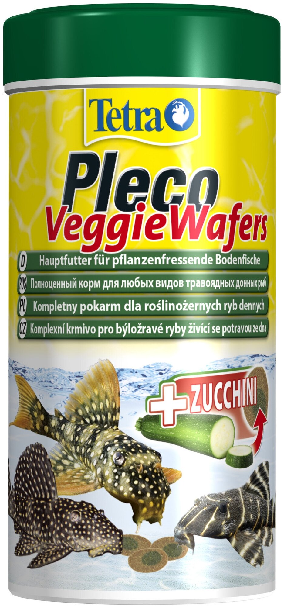Корм для травоядных сомиков Tetra Pleco Veggie Wafers 250 мл .