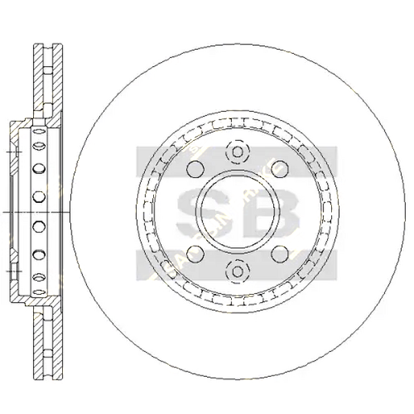HI-Q SD3073 диск тормозной передний\ Renault (Рено) Clio (Клио) / Megane (Меган) / Laguna (Лагуна)