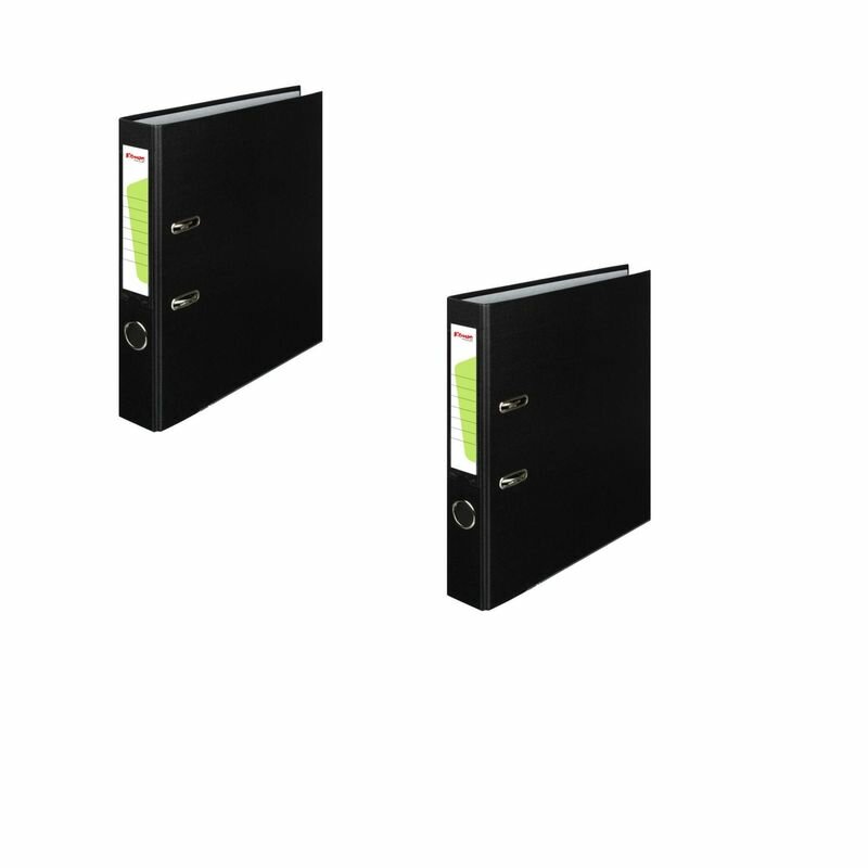 Комус Папка-регистратор, Экономи, 50 мм, черная , 2 уп.