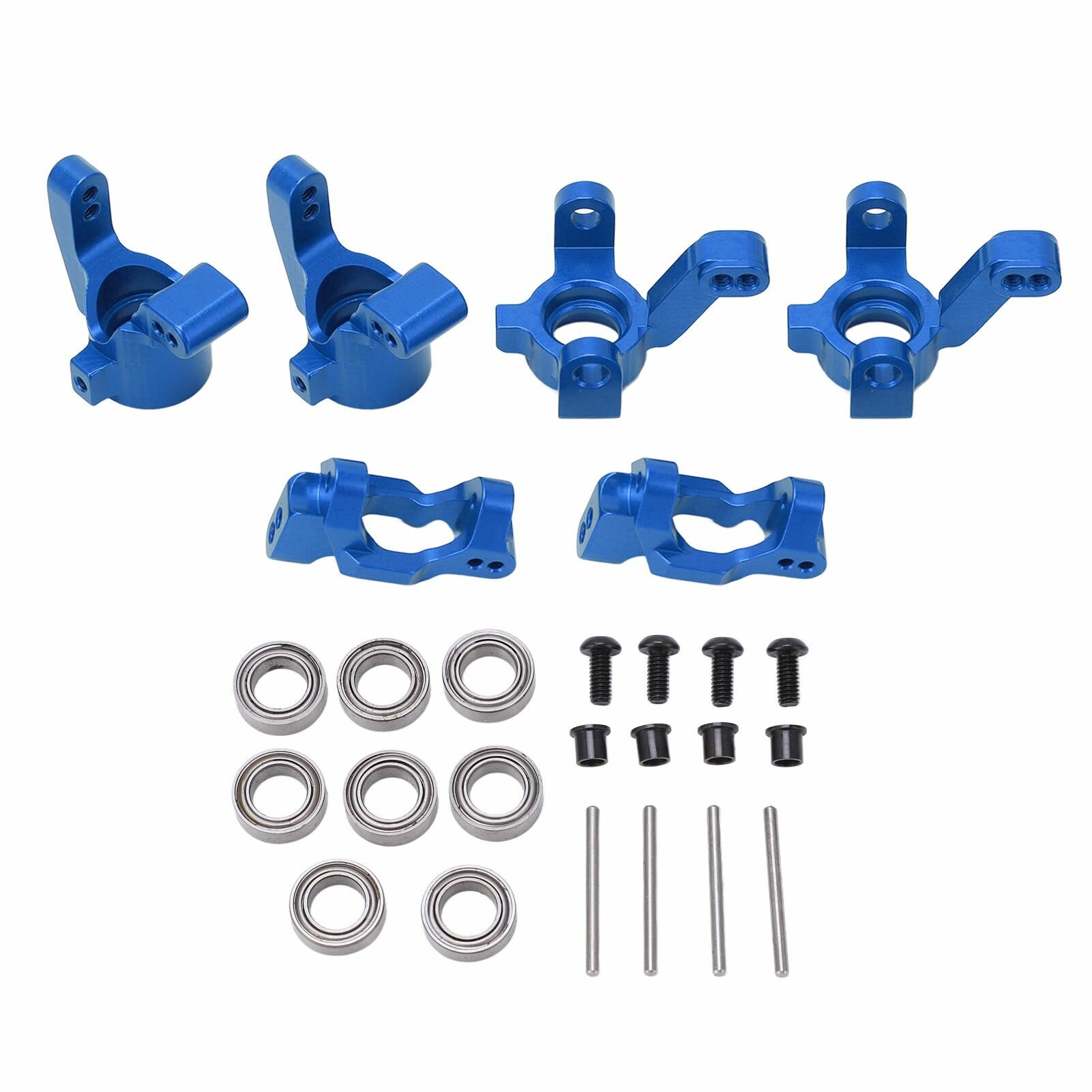 Комплект сборки рулевой группы RC из алюминиевого сплава Комплект рулевого управления автомобиля на радиоуправлении для Traxxas Latrax Teton 1/18 Red