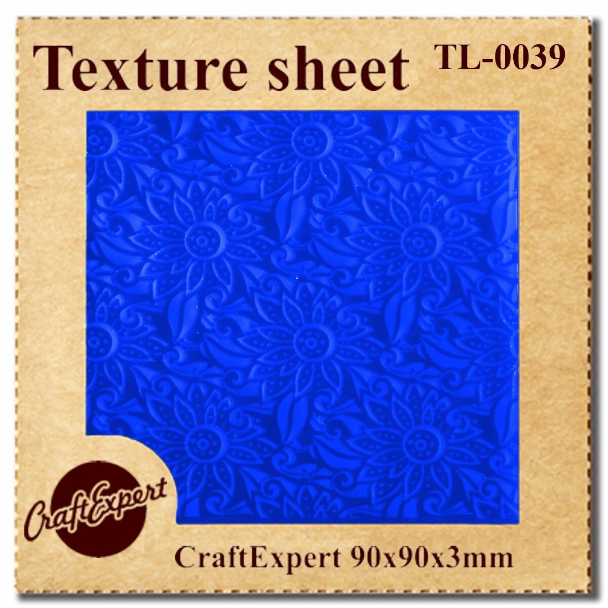 Текстурный лист, коврик для лепки и творчества флора №4 CraftExpert