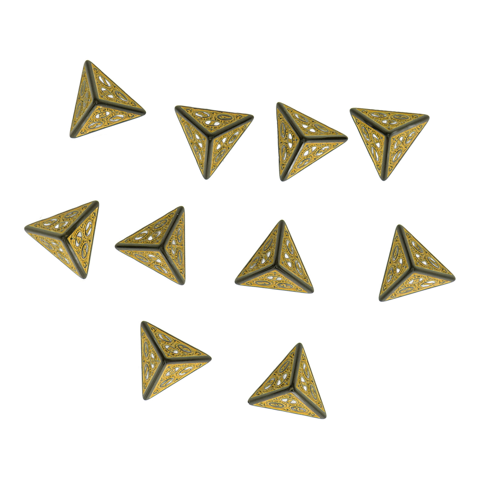 Набор акриловых кубиков из 10 предметов для ролевых игр, аксессуар для настольной игры DND, многогранные кубики, D4, D6, D8, D10, D12, D20, идеально подходят для ролевых и настольных игр