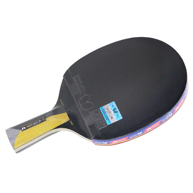 Ракетка Butterfly Classic Straight Handle Carbon Fiber Full-Size Racket, цвет красный, черный