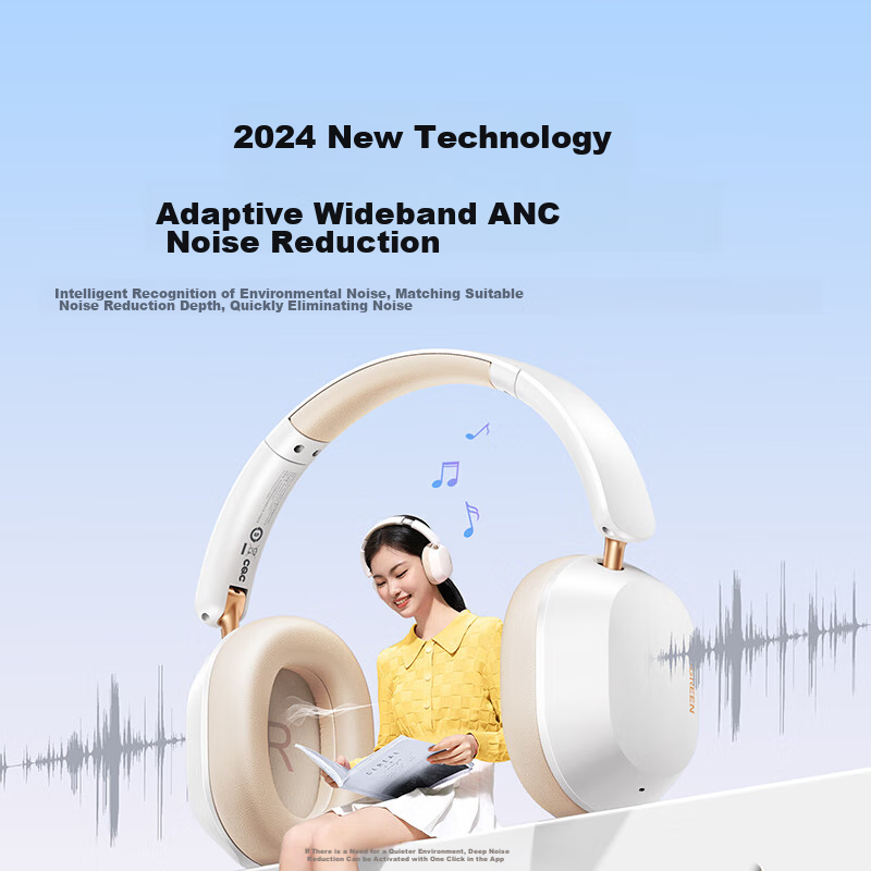 Беспроводные наушники Lulian HiTune Max5c Dual Gold Standard Bluetooth Headphones, цвет White