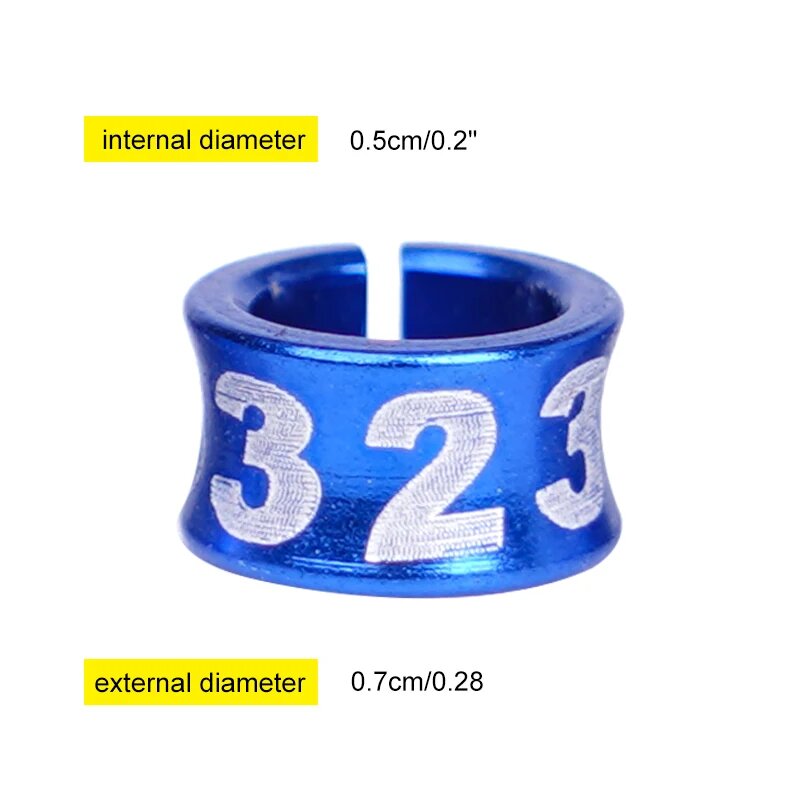 10/20 шт. алюминиевое кольцо для ног птицы с идентификатором слова 4/5/6/7 мм, идентификационное кольцо, кольцо для птицы и голубя, инструмент для тренировки летающих птиц на открытом воздухе