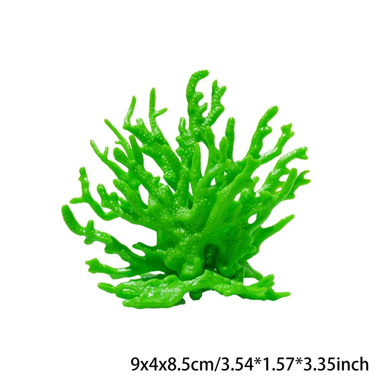Искусственный коралл зеленый для аквариума Green S