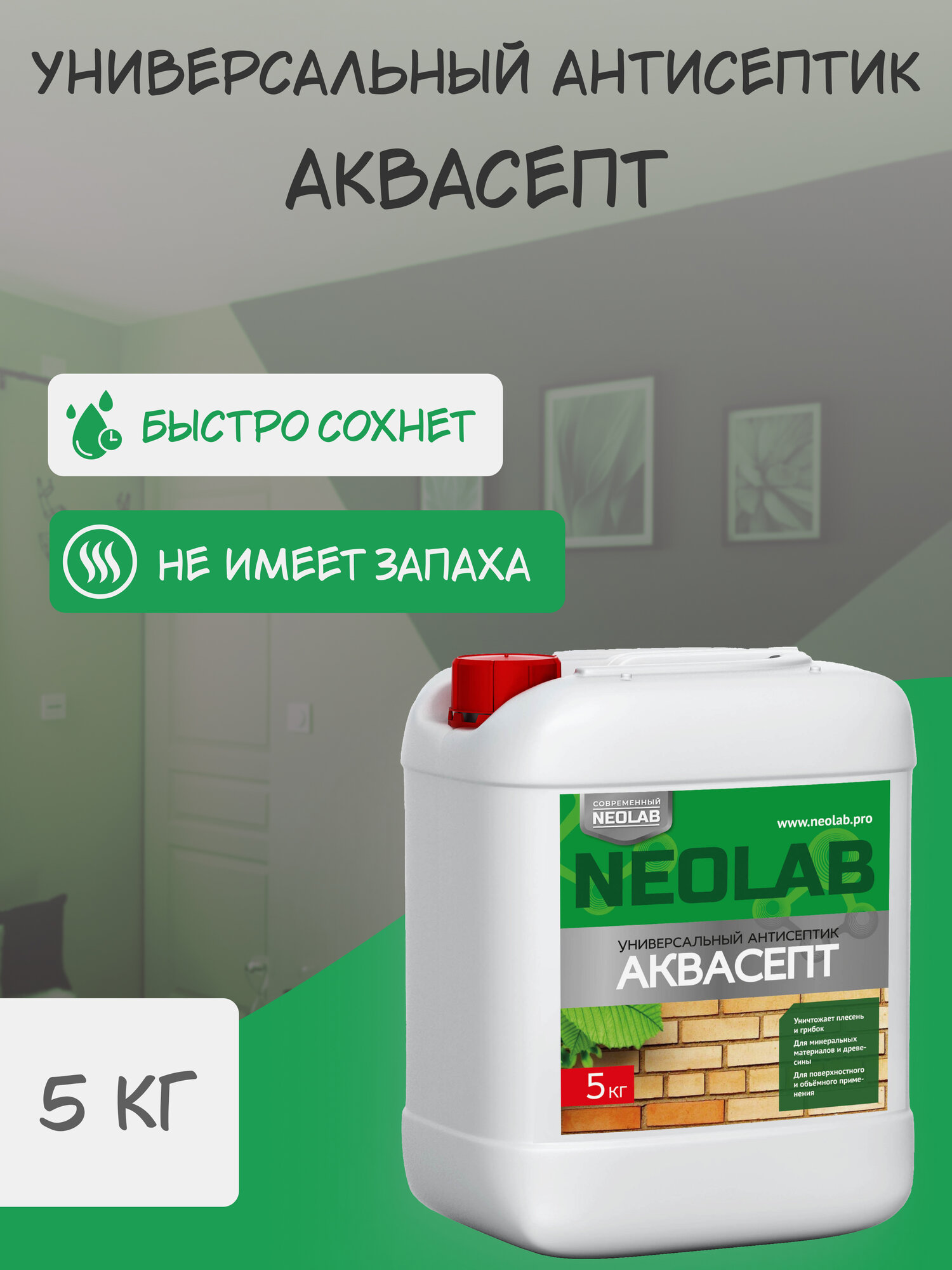 NEOLAB , Универсальный антисептик аквасепт , 5 кг
