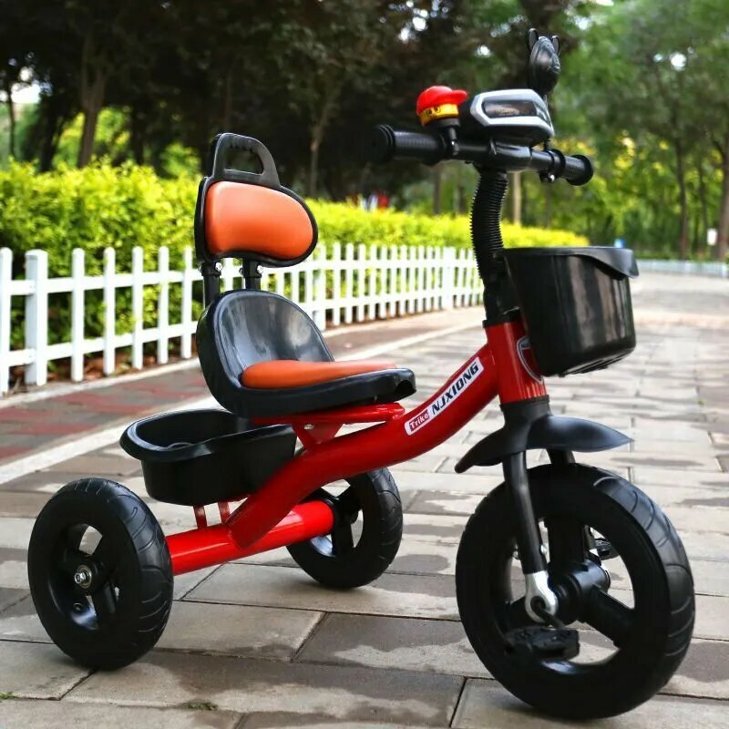 Велосипед детский "Little Rider Pro", трехколесный, с сумкой для хранения, синий — фото 1