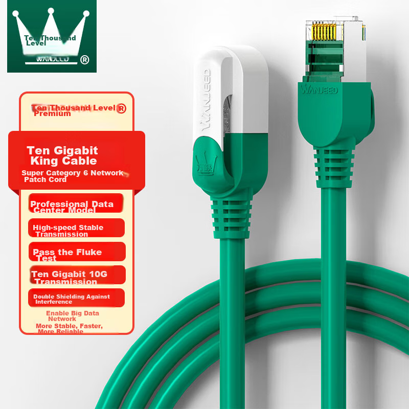 10 Gigabit Cat6 Ethernet Cable, Engineering-Grade 10 Gigabit Network Connection Cable, Cat6 Shielded 8-Core Twisted Pair Cable, Computer Broadband Home Data Center Patch Cable 1 Meter 1-21241