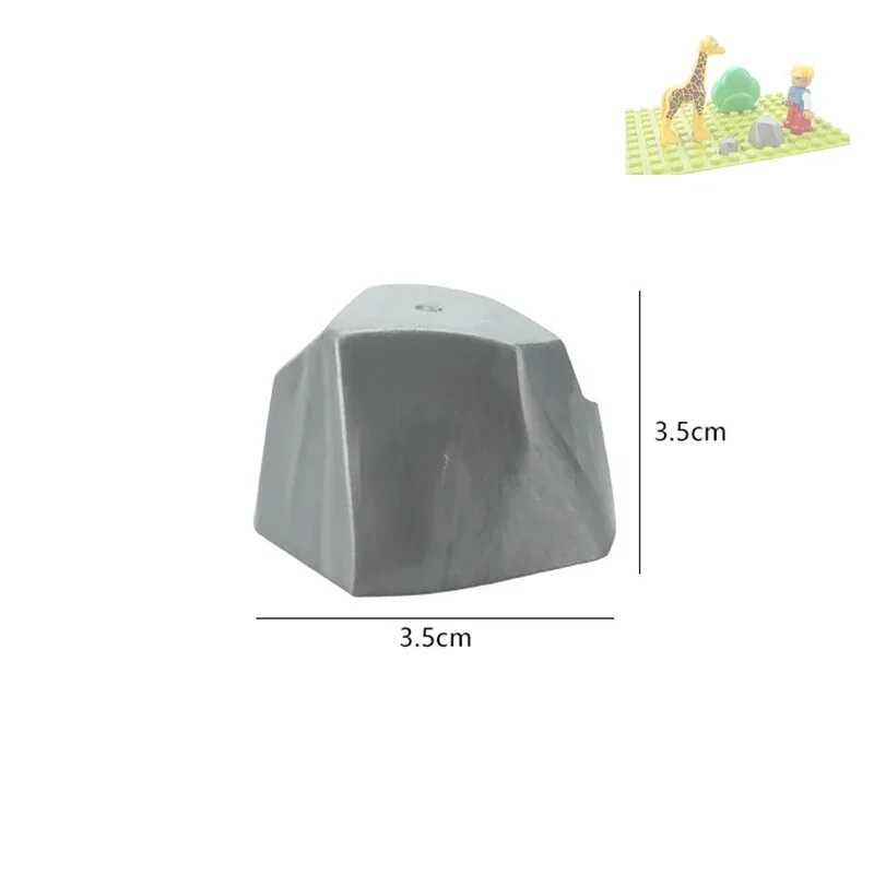 Большие строительные блоки DZQ серии растений Серый, Stone