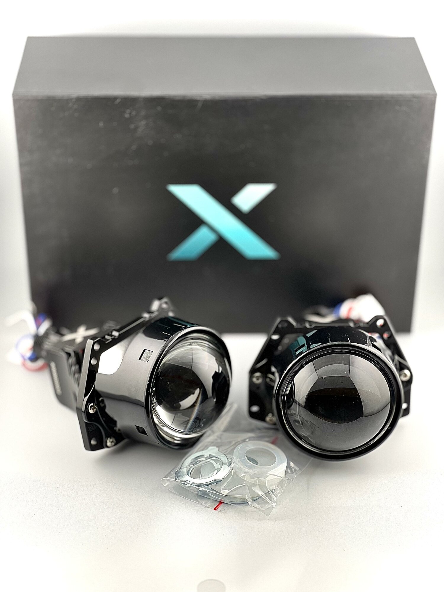 Линзы Bi Led DXL YH3 для Nissan Pathfinder R51 2004-2014 г. в. 3.0 дюйма светодиодные ближнего и дальнего света в автомобильные фары /комплект 2шт