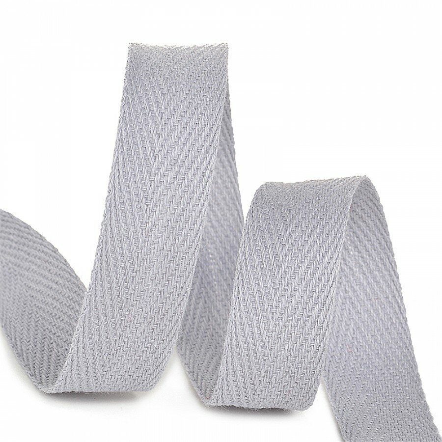 Тесьма киперная 15 мм хлопок 3,8г/м TBY. CT15361 цв. S361 серый уп.5м