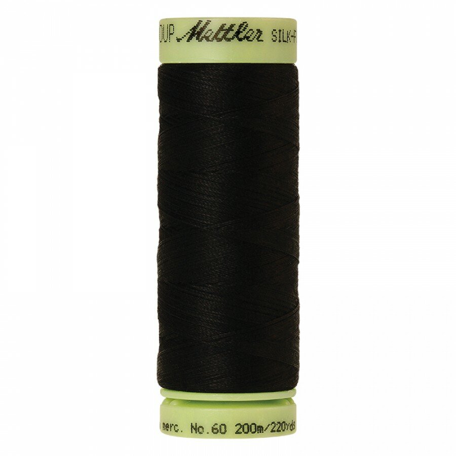 Нить для машинного квилтинга SILK-FINISH COTTON 60, 200 м 4000 Black