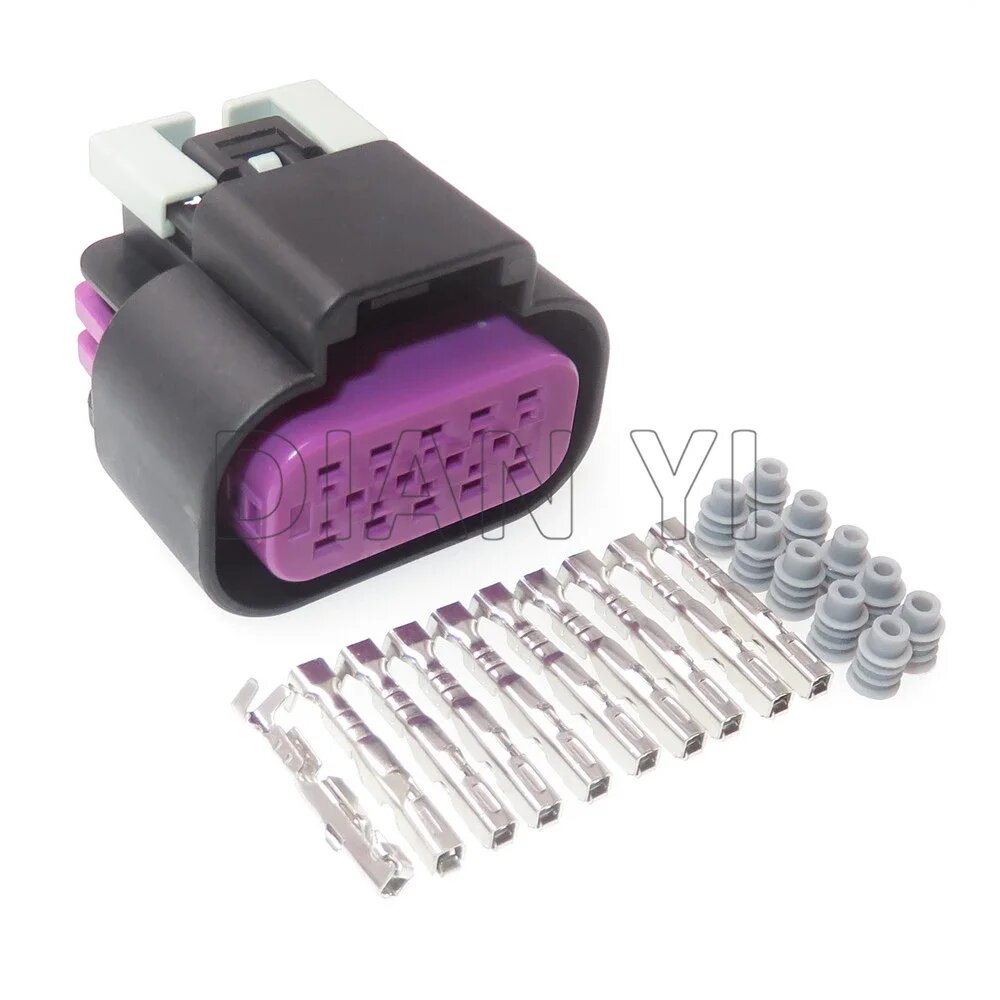 1 комплект, 10-контактный разъем автоматической проводки с кабелями, розетка 1 Set Female