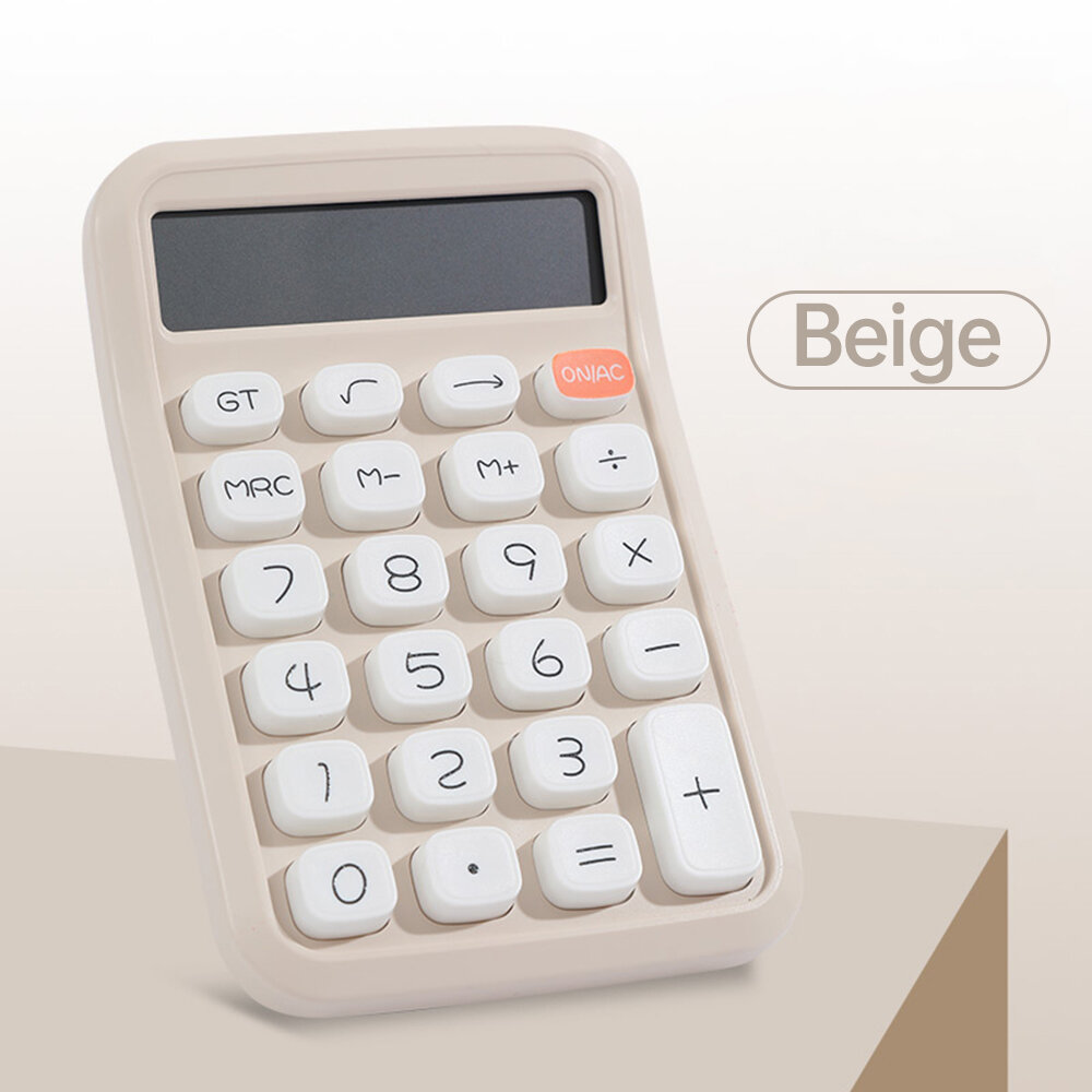 Симпатичный калькулятор 12 цифр большой ЖК -дисплей большой круглый градиент калькулятор конфеты, подходящий для офисной школы для детей, бухгалтер