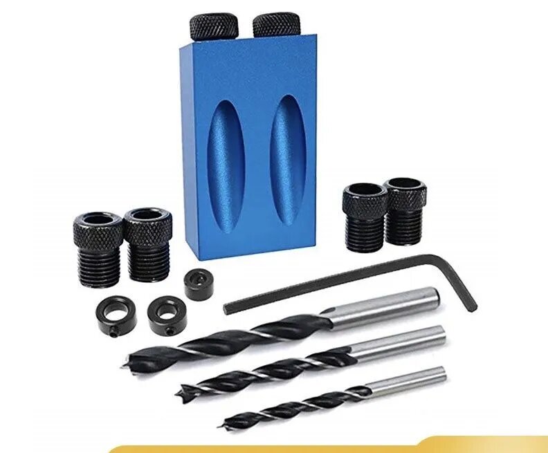 Кондуктор для сверления под косой шуруп + набор аксессуаров