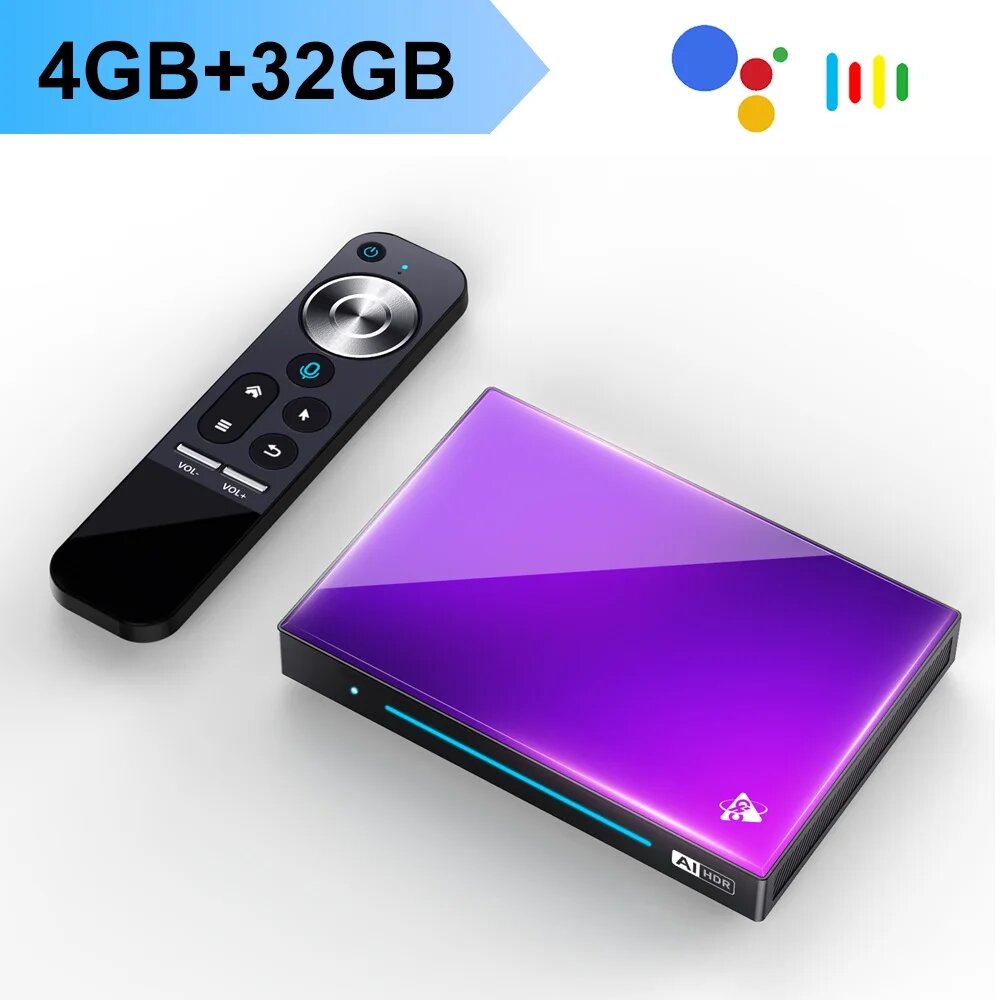 VONTAR H96 MAX M9 AI-SR ТВ приставка Android 14 2ГБ/16ГБ Европейская вилка (EU Plug), 4G32G