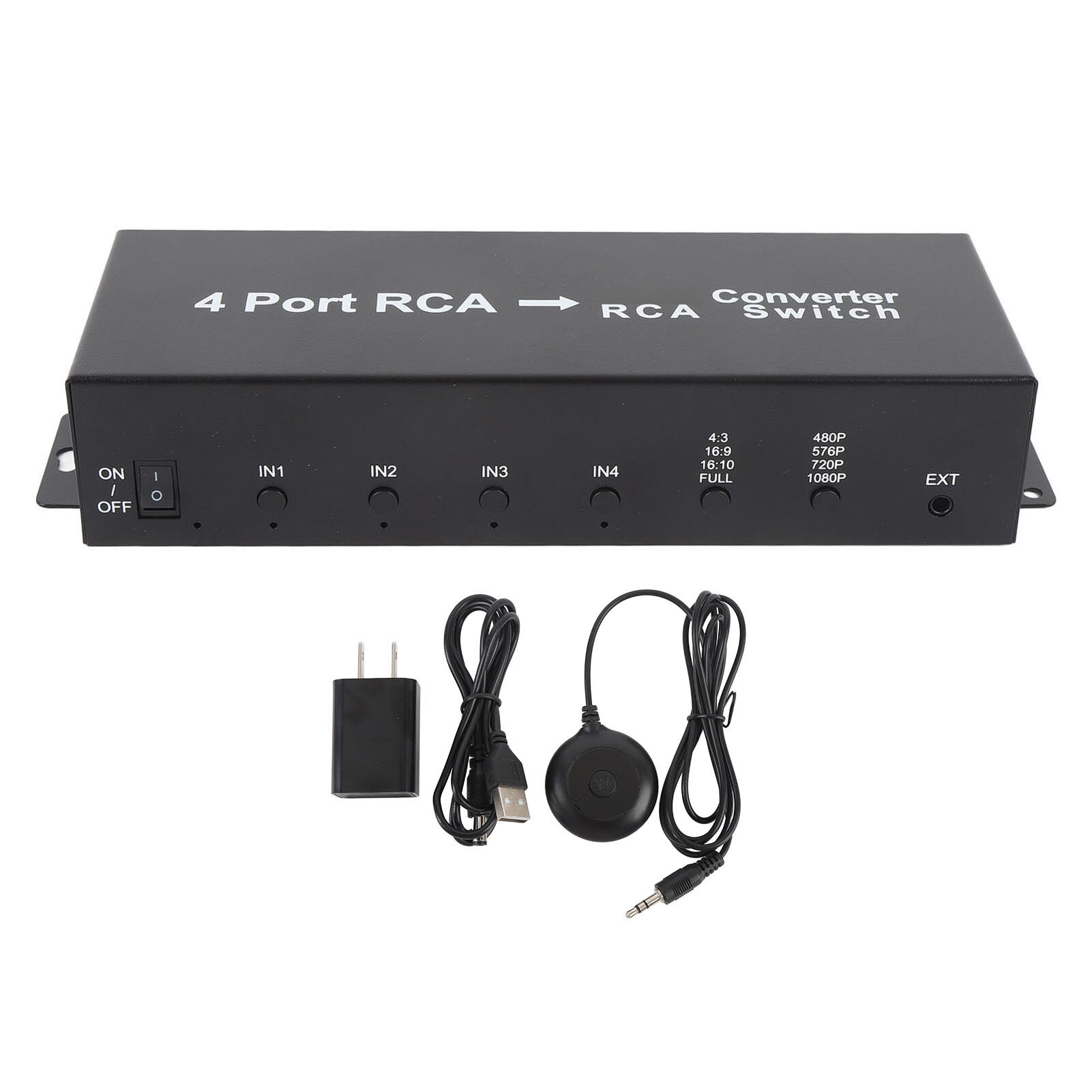 4-Портовый AV-коммутатор Мультимедийный интерфейс высокой четкости 1080P 4:3 16:9 16:10 Поддерживается для VHS видеомагнитофона DVD-плеера US Plug