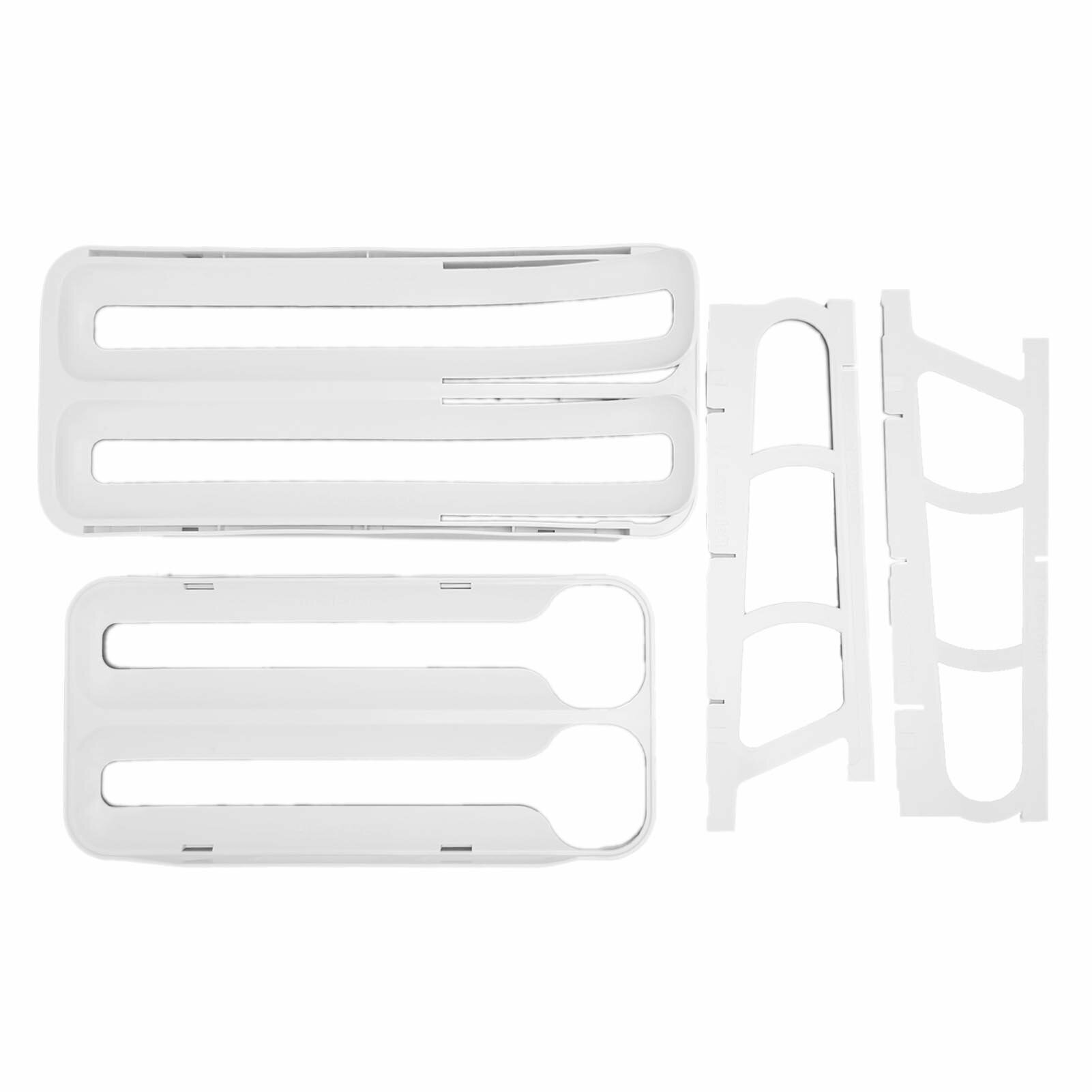 2 уровня яичного дозатора держателя яиц, сэкономив Организатор диспенсеры для хранения холодильника для хранения холодильника белый