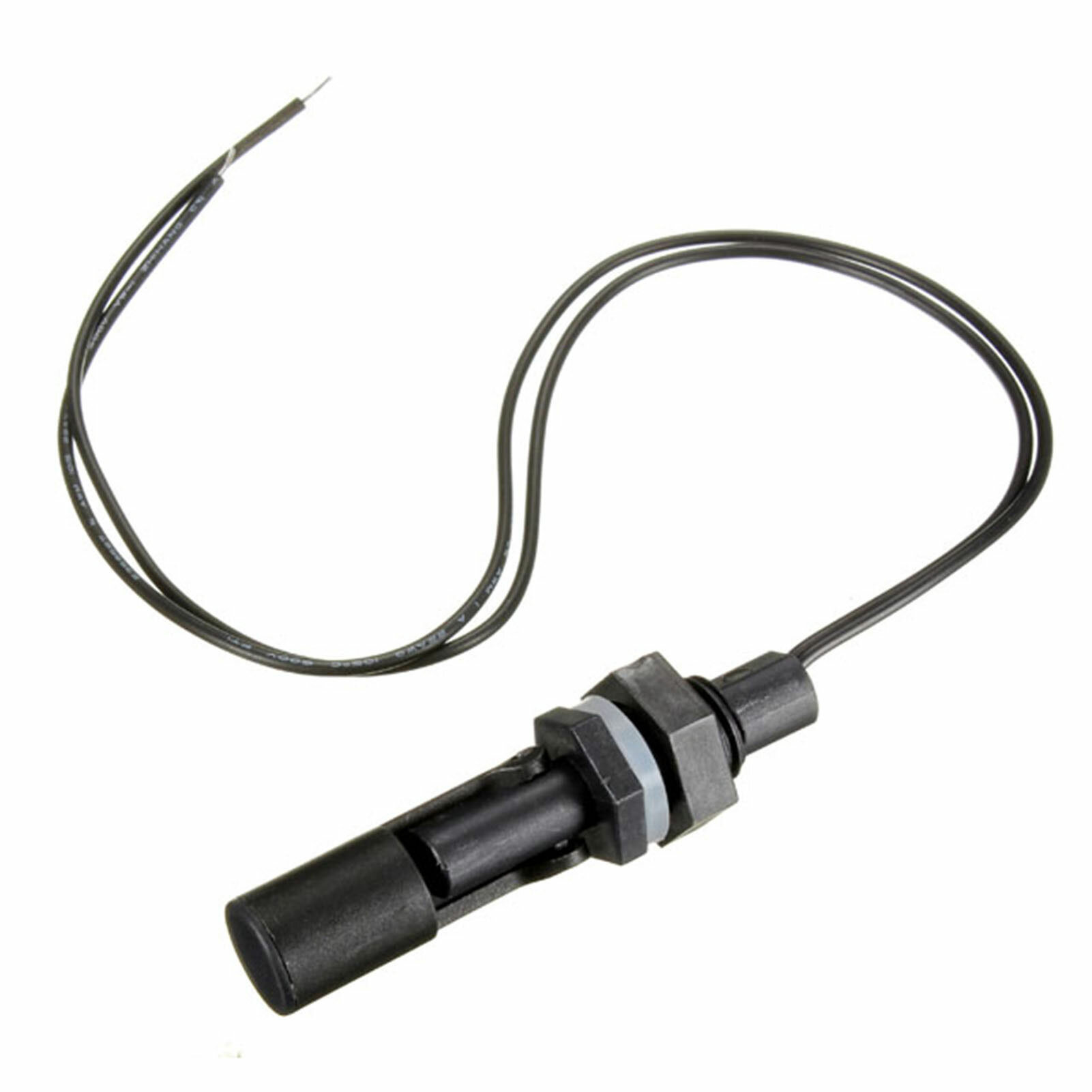 Уровневой контроллер поплавкового выключателя бокового монтажа ZPC5, 10W, низкое напряжение, черный цвет, материал PP, длина провода 400мм, длина поплавка 85мм, максимальная рабочая мощность 10W, рабочее напряжение 0-220V, максимальный коммутационный ток