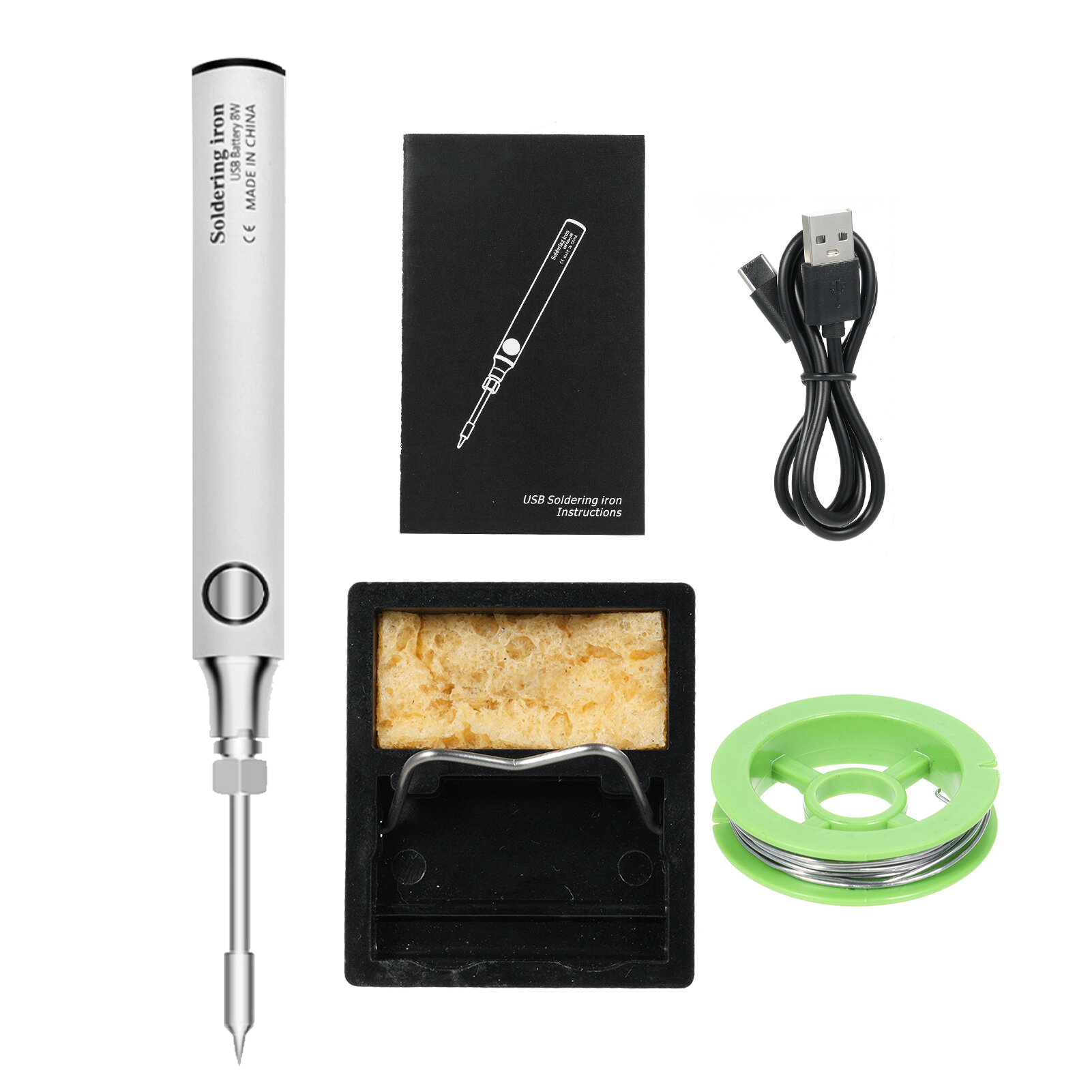 Набор беспроводного паяльника, мини-паяльник с USB-зарядкой, портативный низковольтный сварочный аппарат 5 В, набор инструментов с 3 режимами регулировки температуры для небольших проектов, ремонта бытовой техники, самостоятельного ремонта.