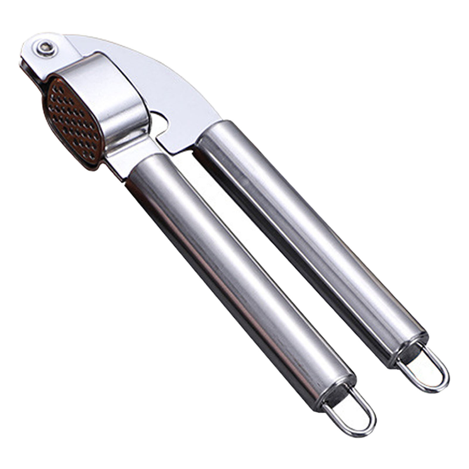 Пресс -пресс из прессы из нержавеющей стали Пластиковая ручка чеснока Мясер Легкая сжимающая чистящаяся чесночная дробилка для кухни из нержавеющей стали цвета