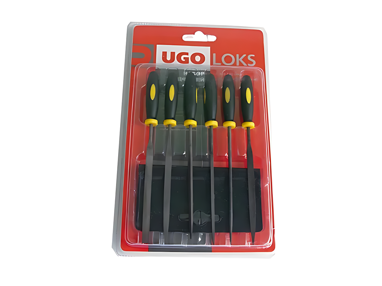 Набор надфилей "UGO LOKS", для разных материалов, разная форма сечения, 14см, 6 штук