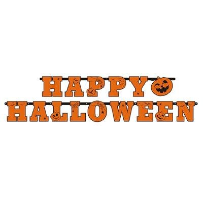 Гирлянда "Happy Halloween", Тыква, буквы, 160 см