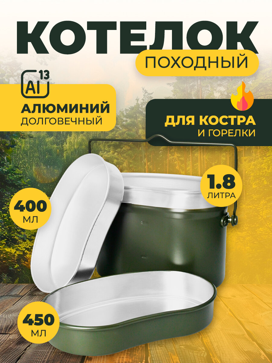 Котелок походный туристический 1.8 л