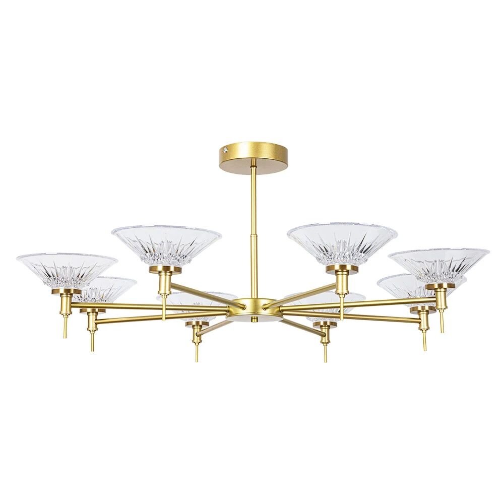 Люстра на штанге Arte Lamp Alessia A2076PL-8GO, светодиодная, 8 плафонов