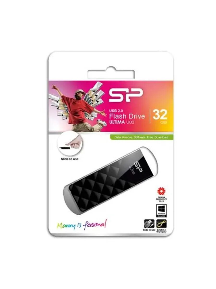 32 ГБ Ultima U03 SP032GBUF2U03V1K черный USB 2.0 A