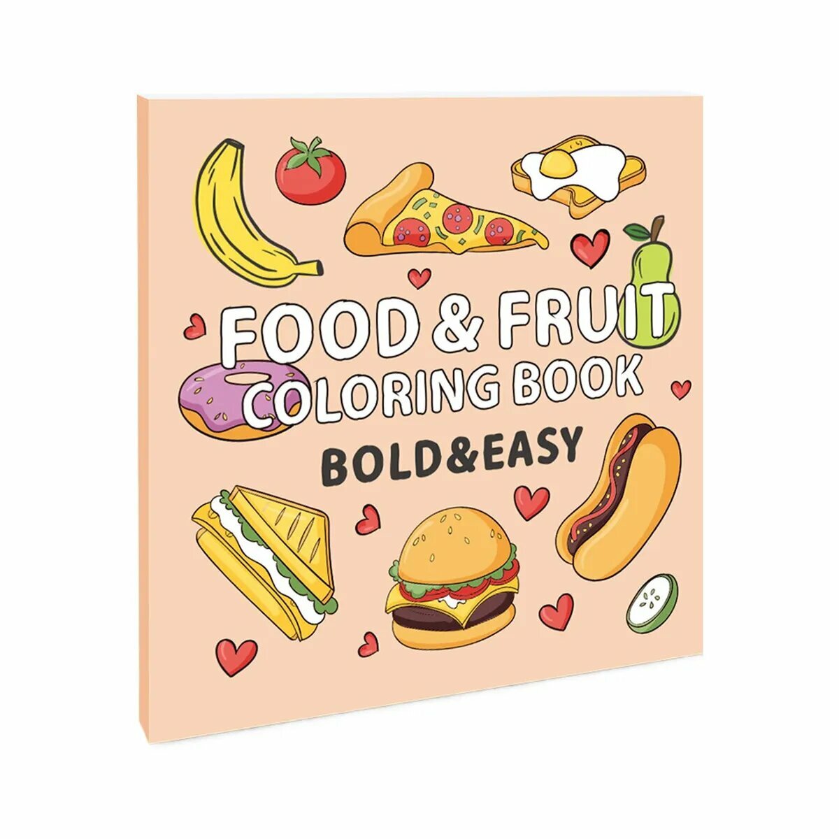 Раскраска для девочек "Food & Fruit coloring book"