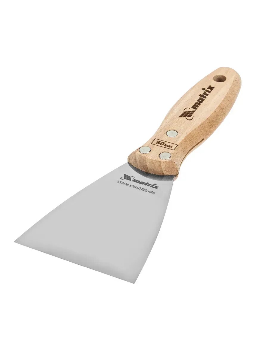 Шпательная лопатка из нерж. стали, 80мм, Matrix 85615