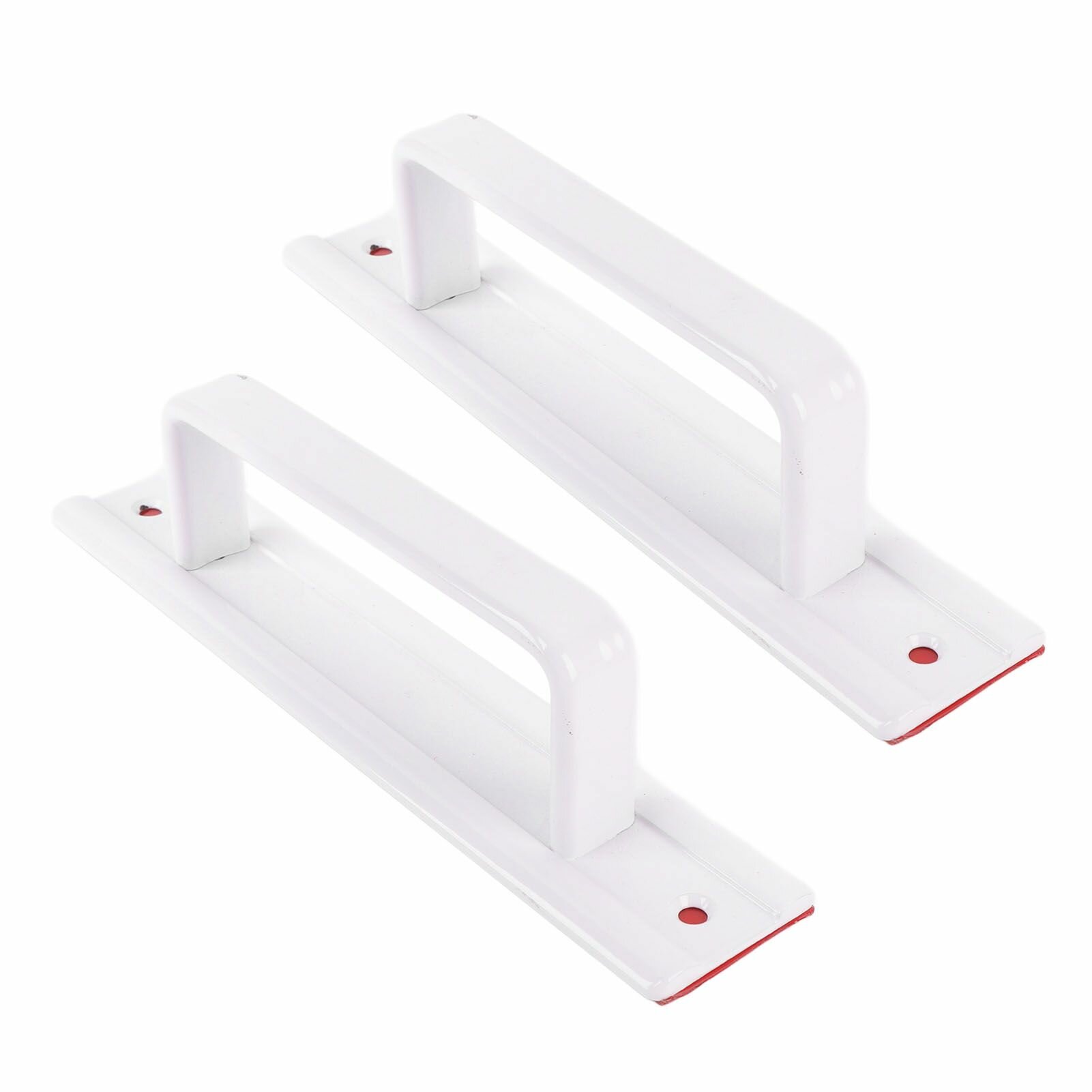 2 штуки Дверные ручки белого алюминиевого сплава для сарайных, раздвижных, стеклянных дверей, шкафов и ящиков, размер 200x40x48мм, расстояние между сквозными отверстиями для