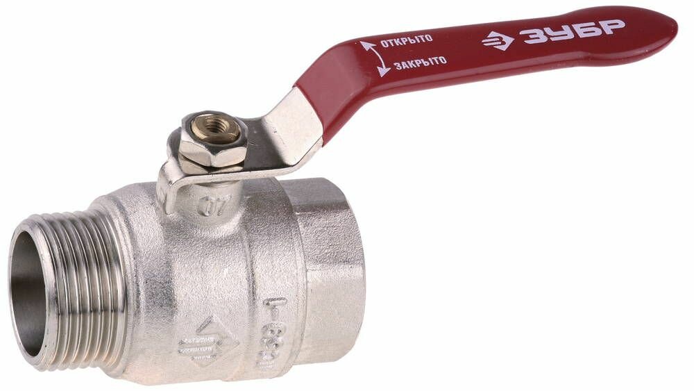Кран шаровой ЗУБР диаметр 1, мама-папа, рабочее давление 16 бар