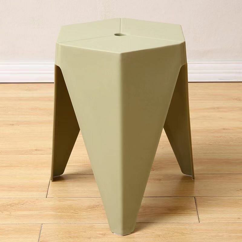 Прочный пластиковый табурет шестигранный, складной, нагрузка 200 кг, 35x35x45 см (для кухни, дачи)