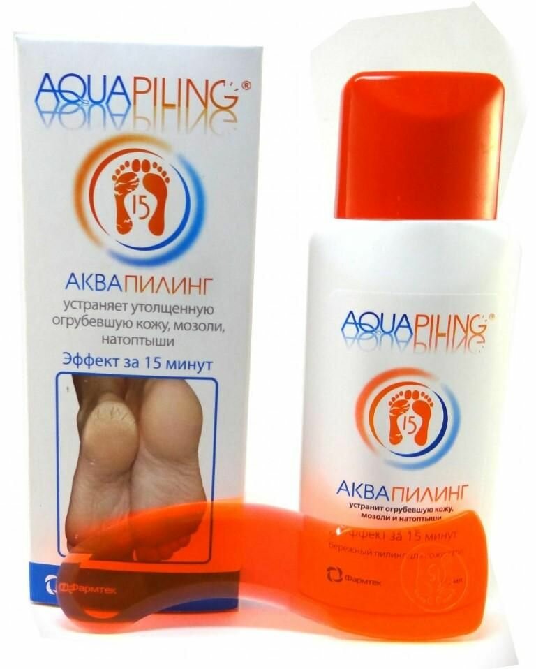 Крем для ног AquaPiling эффект через 7 дней: стопы, колени, локти, 75мл