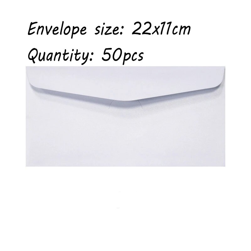 Конверты KAZUO перламутровые 22х11 см