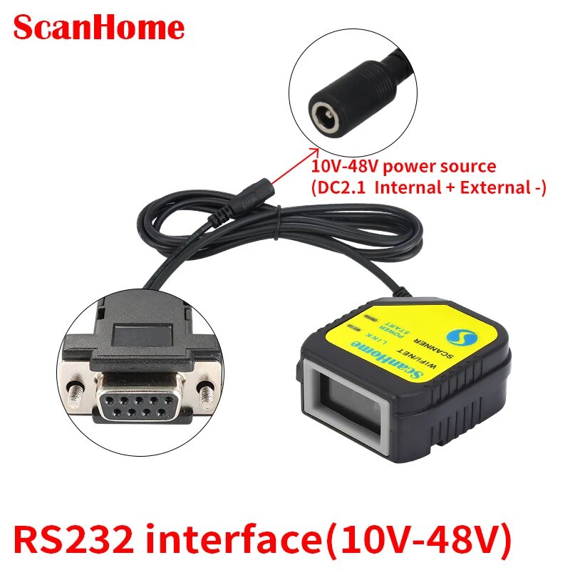 ScanHome Встроенный сканер штрих-кода Считыватель штрих-кода Считыватель кодов с фиксированным кодом Модуль двигателя USB 1D/2D QR PDF417 Сканирование кода, RS232 10-48V3m line