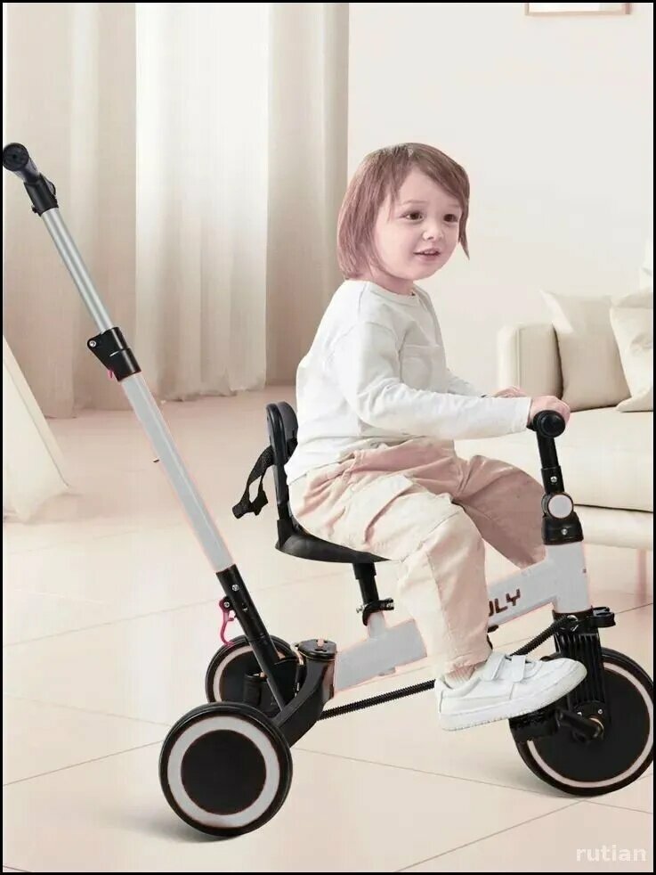 Детский беговел-велосипед 5в1 с родительской ручкой