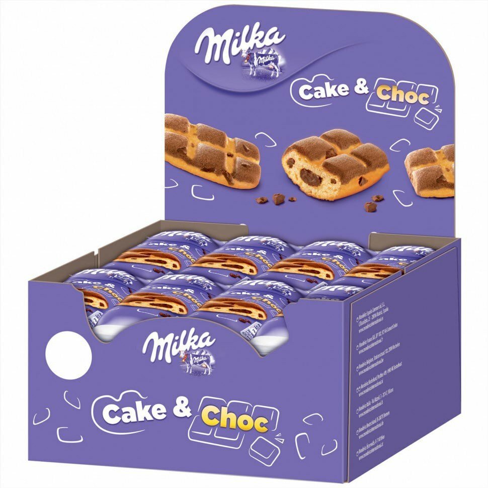 Кекс бисквит Milka Cake&Choc милка Кейк-Чок, 35 г х 24 шт (Польша)